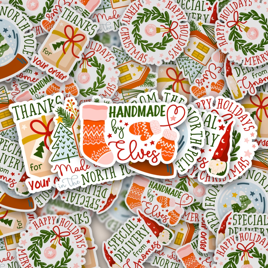 Christmas Thank You Stickers, Set of 21 Stickers, Sticker, Laptop ...