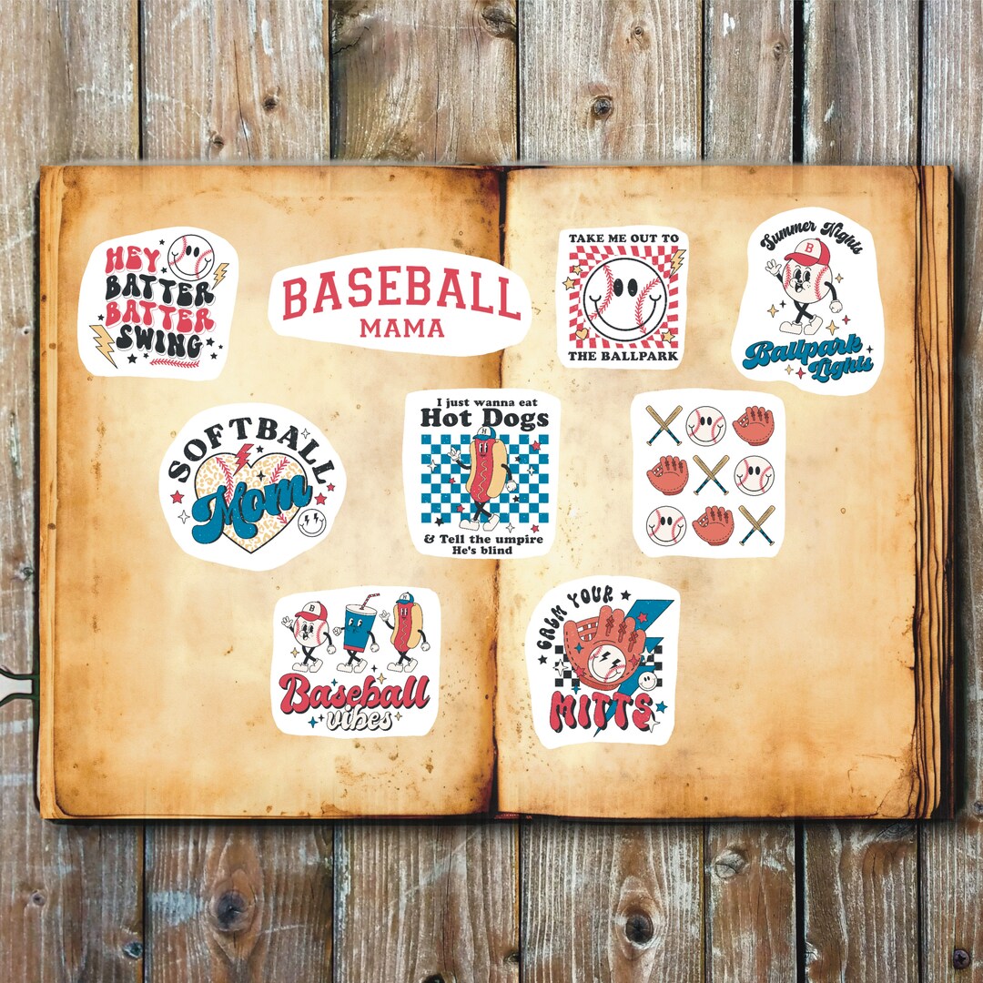Baseball Sayings, Set of 18 Stickers, Journal Sticker, Die Cut Stickers ...