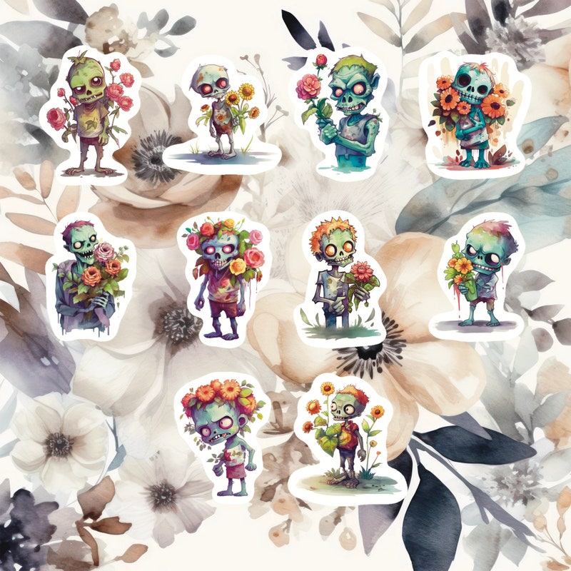 Zombie Sticker - Etsy