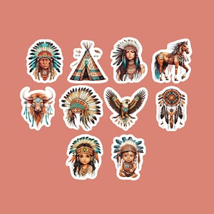 Native Boho Stickers, Set 20 Stickers (2 Sets of 10) Eagle Stickers ...