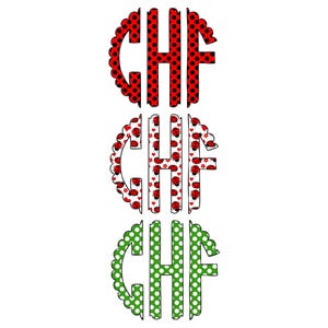 Ladybug Scalloped Monogram Letters PNG, Spring Clipart Alphabet Font ...