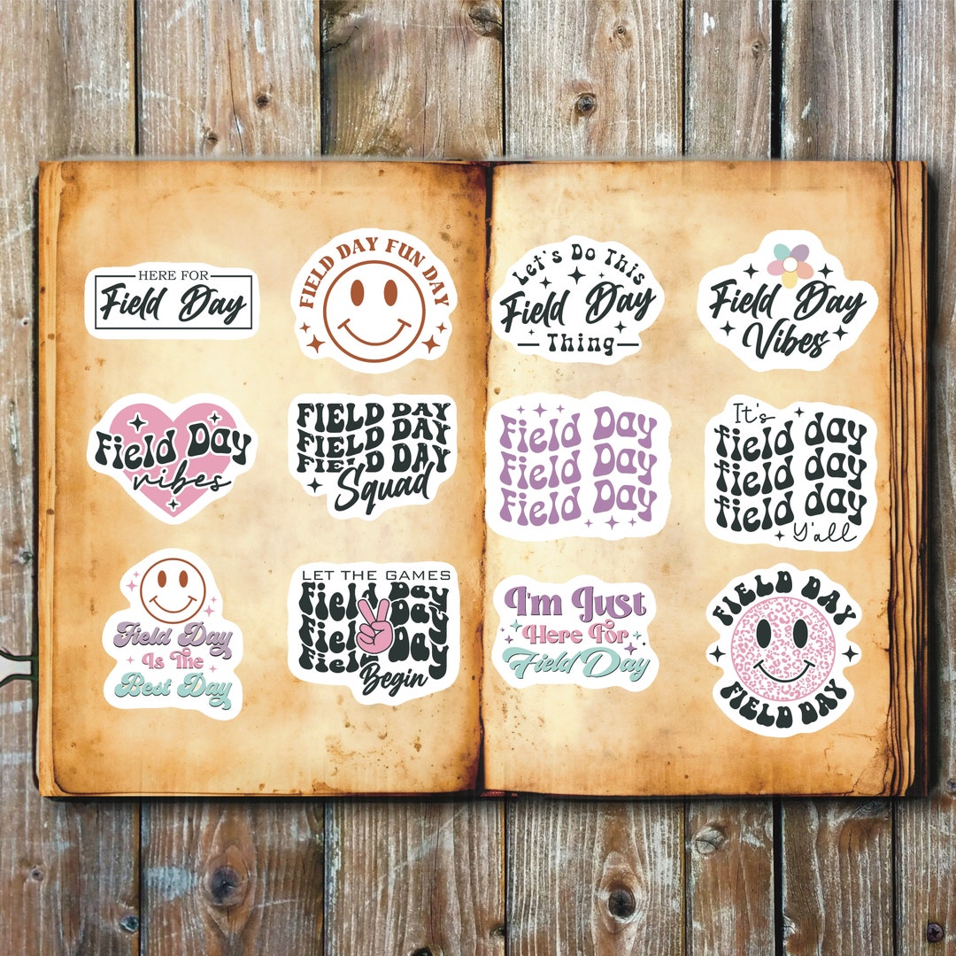 Field Day Saying Stickers, Set of 24 Stickers, School Field Day ...