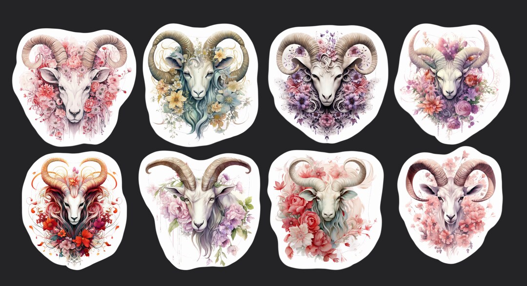 Aries Stickers, Set of 24 Stickers, Journal Sticker, Die Cut Stickers ...