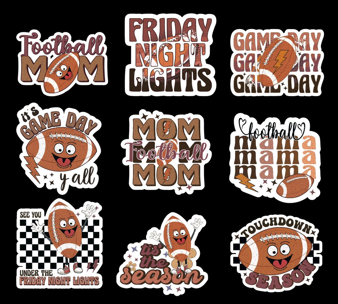 Football Mom, Set of 27 Stickers, Sticker, Journal Sticker, Die Cut ...