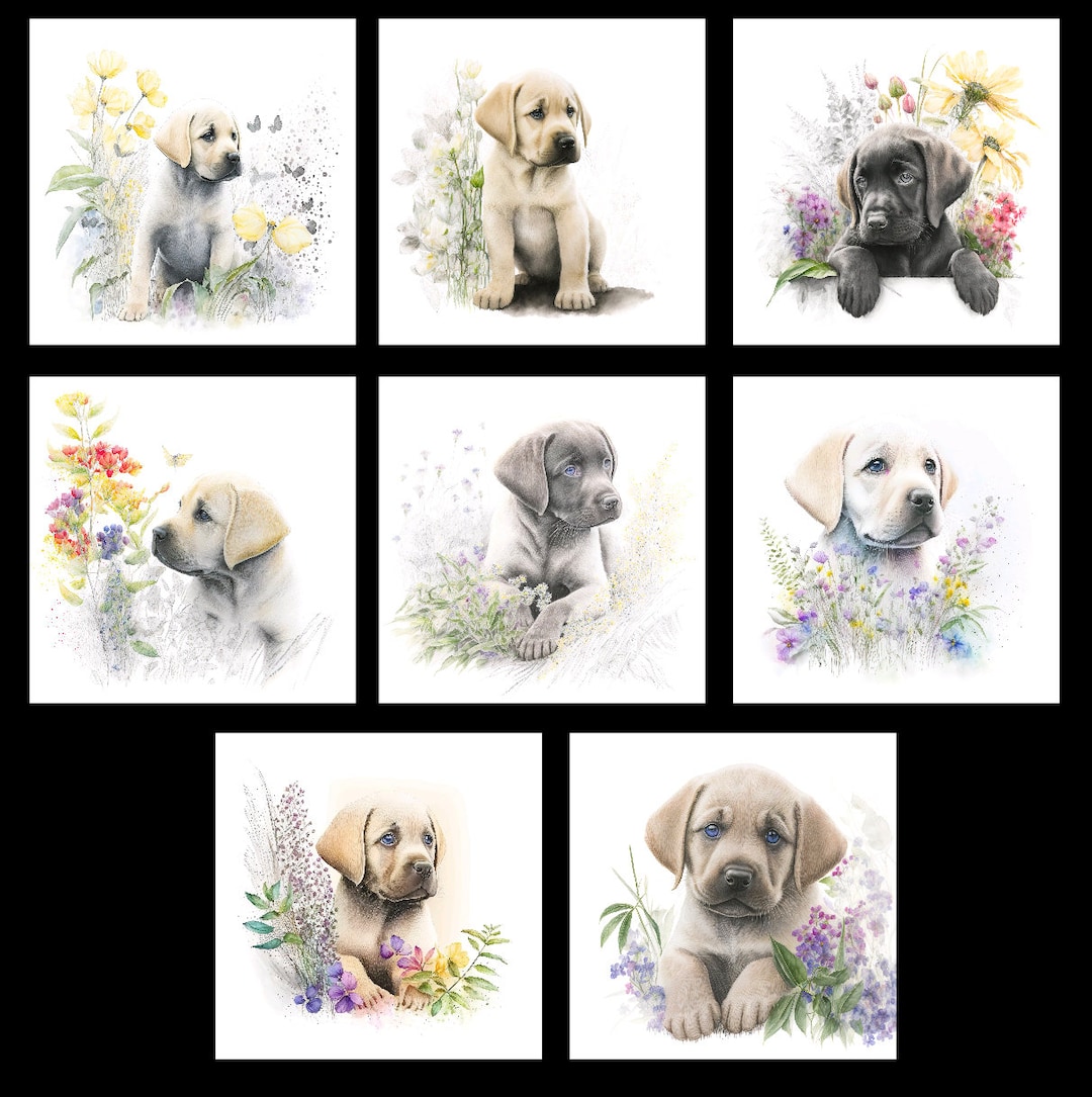 Labrador Retriever, Set of 24 Stickers, Sticker, Journal Sticker, Die ...