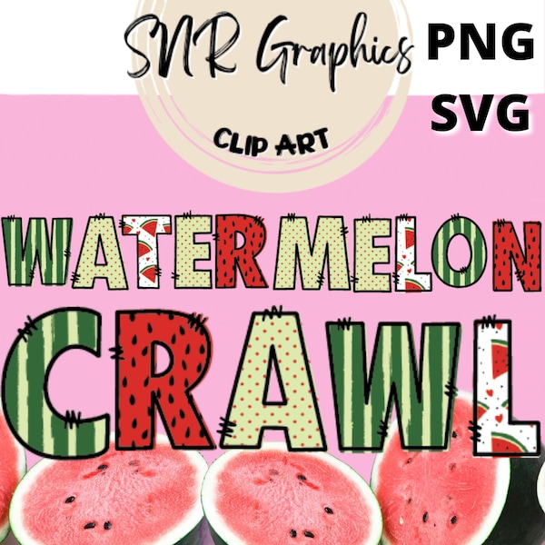 Watermelon Letters Png - Etsy