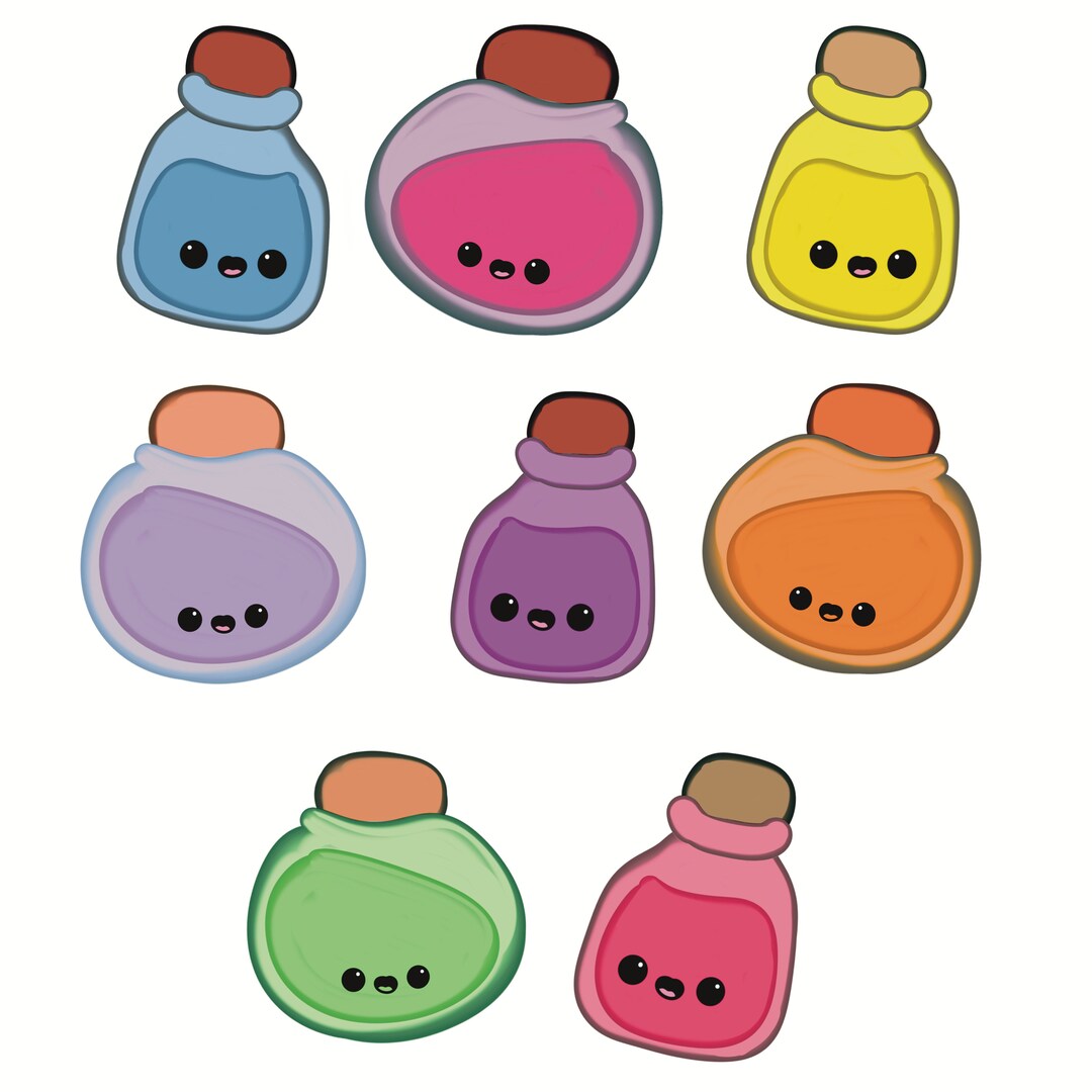 Potion Bottle Stickers, Set of 24 Stickers, Journal Sticker, Die Cut ...