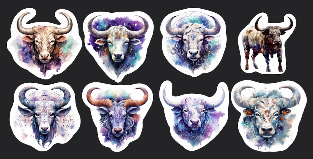 Taurus Stickers, Set of 24 Stickers, Journal Stickers, Die Cut Stickers ...