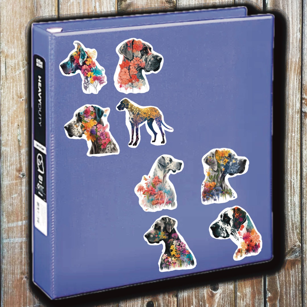 Great Dane, Set of 24 Stickers, Sticker, Journal Sticker, Die Cut ...