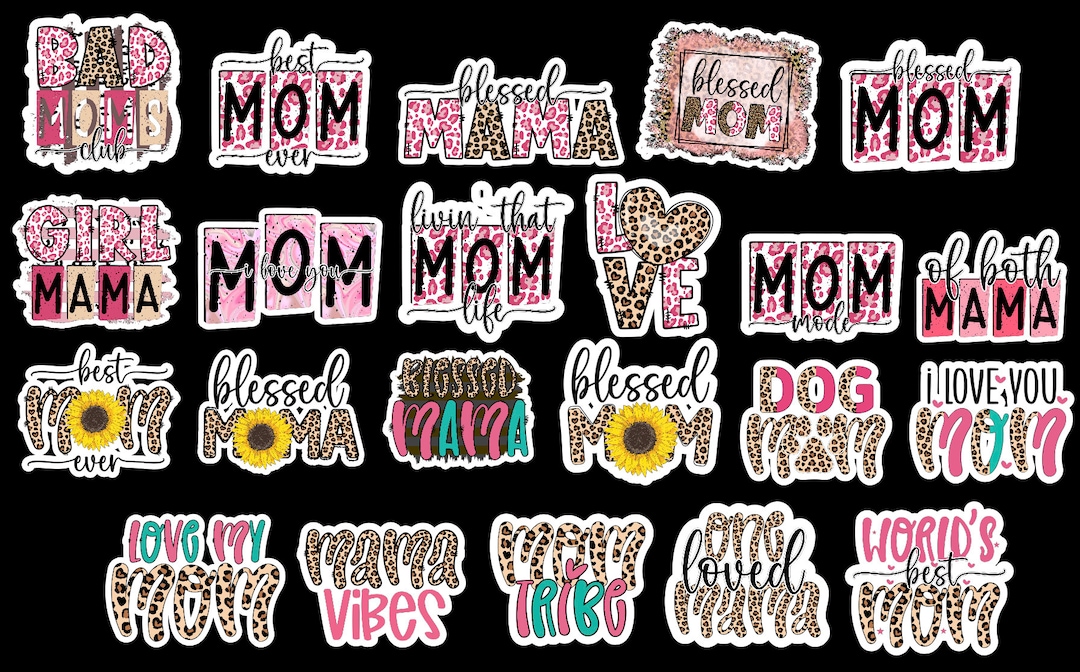 Mom Stickers Set Of 44 Stickers Sticker Journal Sticker Die Cut