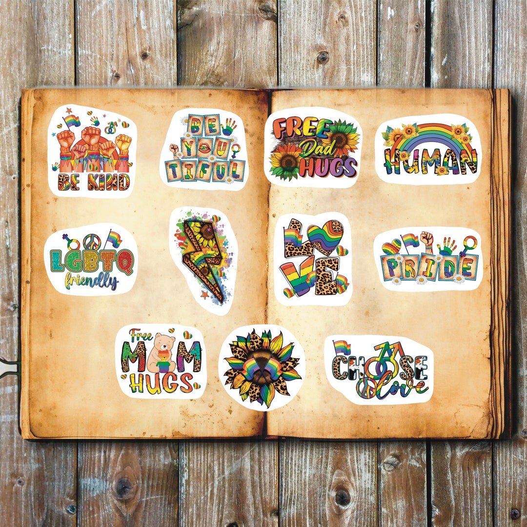 LGBTQ Sayings Sticker, Set of 22 Stickers, Journal Sticker, Die Cut ...