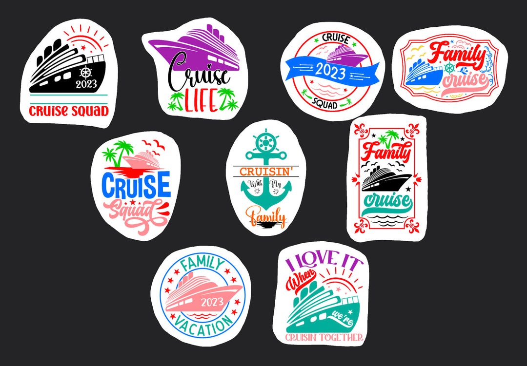 Family Cruise Ship Sayings, Set 18 Stickers, Journal Sticker, Die Cut ...