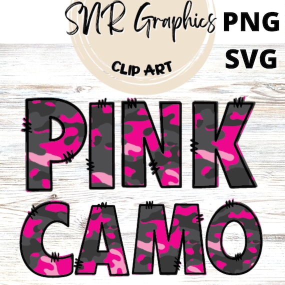Pink Camo Doodle Letters PNG With Doodle Outline Army Font - Etsy