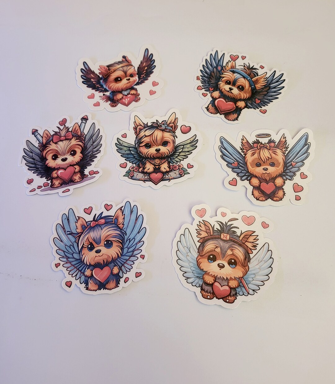 Angel Yorkie Stickers, Set of 28 Stickers, Sticker, Journal Sticker ...