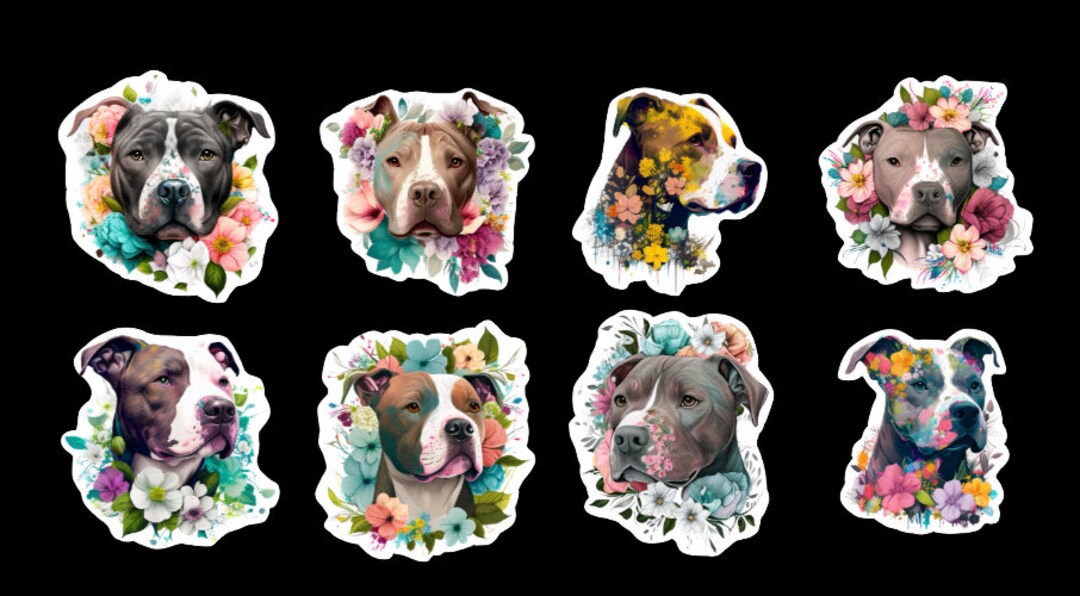 Pitbull Dog Set of 24 Stickers Sticker Journal Sticker Die - Etsy