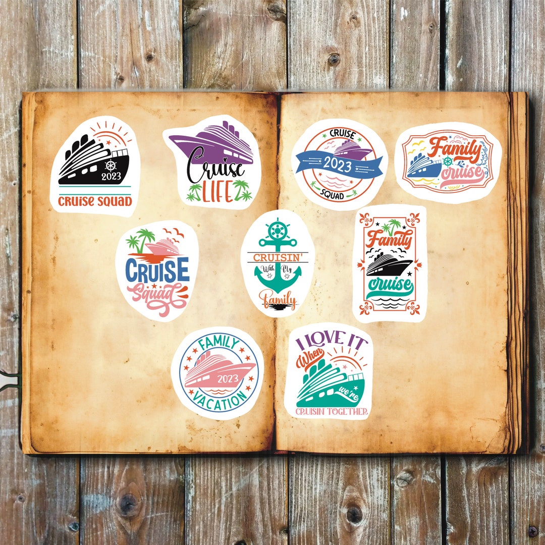 Family Cruise Ship Sayings, Set 18 Stickers, Journal Sticker, Die Cut ...