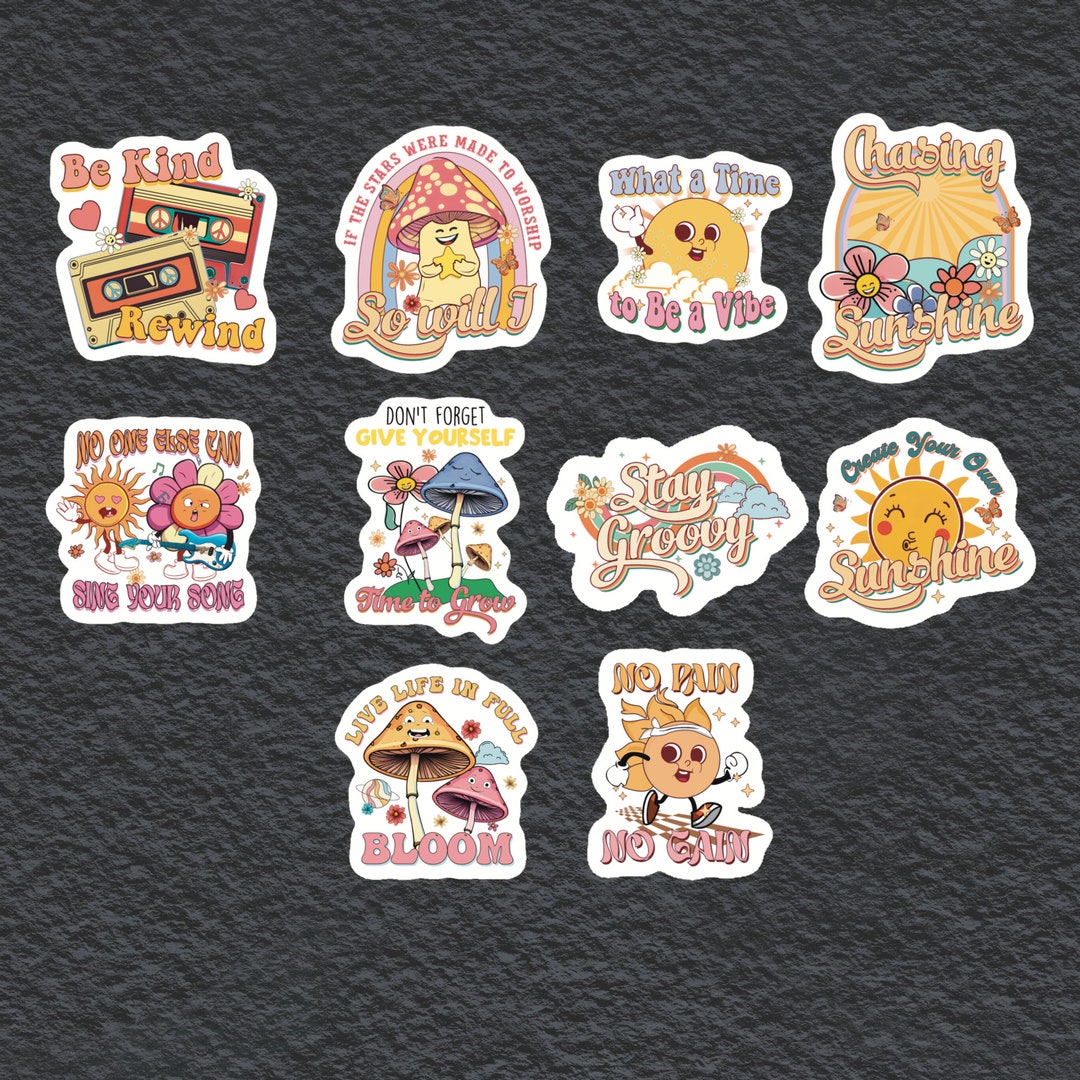 Weirdcore Stickers, Set of 20 Stickers, Retro Stickers, Groovy Stickers ...