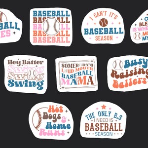 Baseball Sayings, Set of 18 Stickers, Journal Sticker, Die Cut Stickers ...