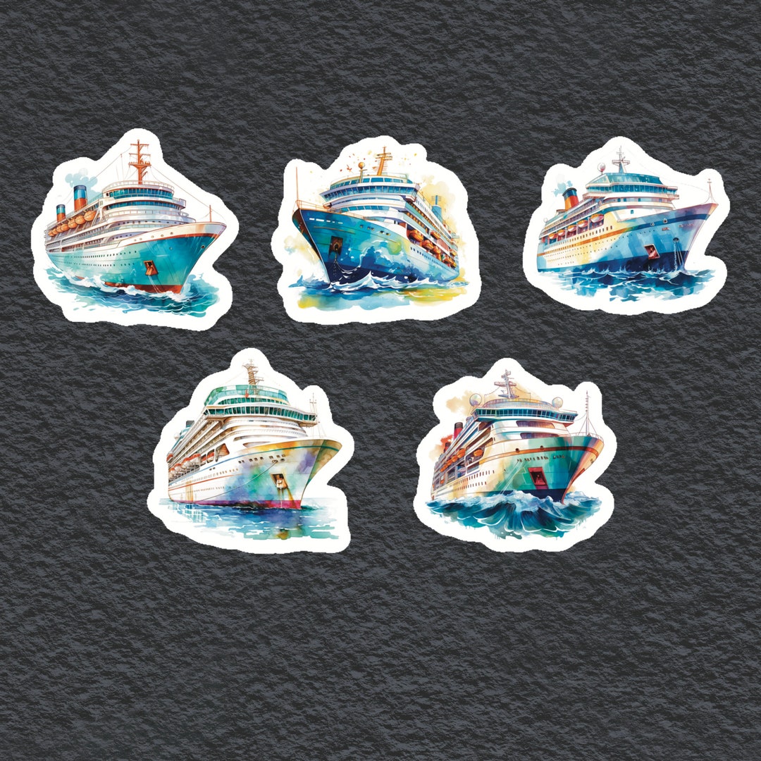Cruise Ship Stickers, Set of 20 Stickers, Cruise Stickers, Ship ...