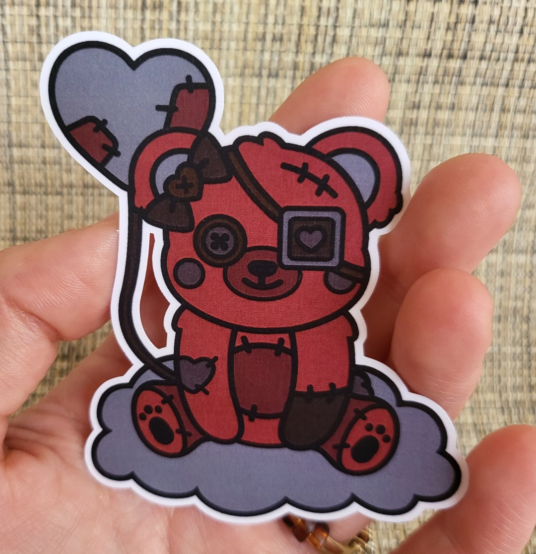 Patchwork Bear Sticker, Sticker, Laptop Sticker, Journal Sticker, Die ...