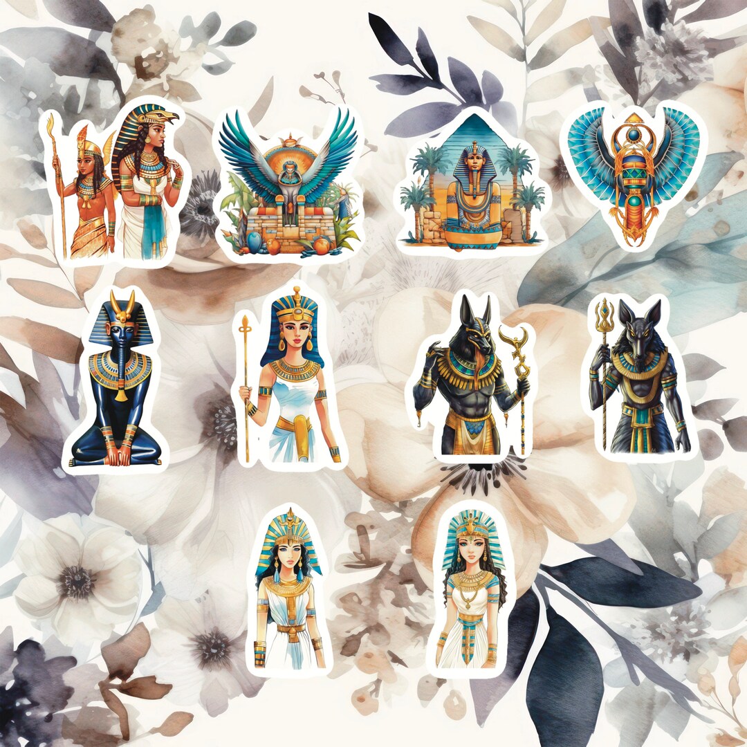Egyptian Cleopatra Stickers, Set of 20 Stickers, Pharaoh Stickers ...