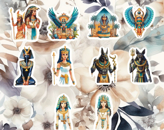 Cleopatra Sticker Cute Egyptian Queen Kiss Cut Sticker, Historical ...