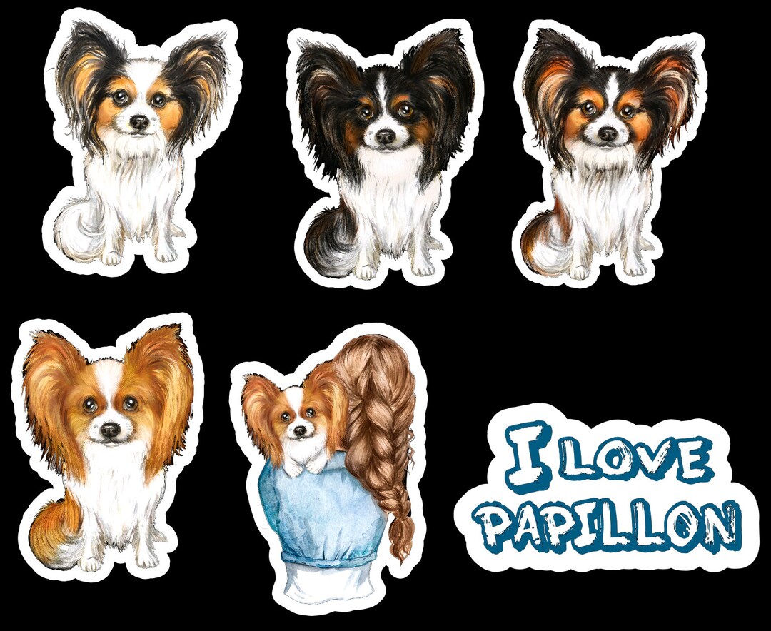 Papillon, Set of 24 Stickers, Sticker, Journal Sticker, Diecut Stickers ...