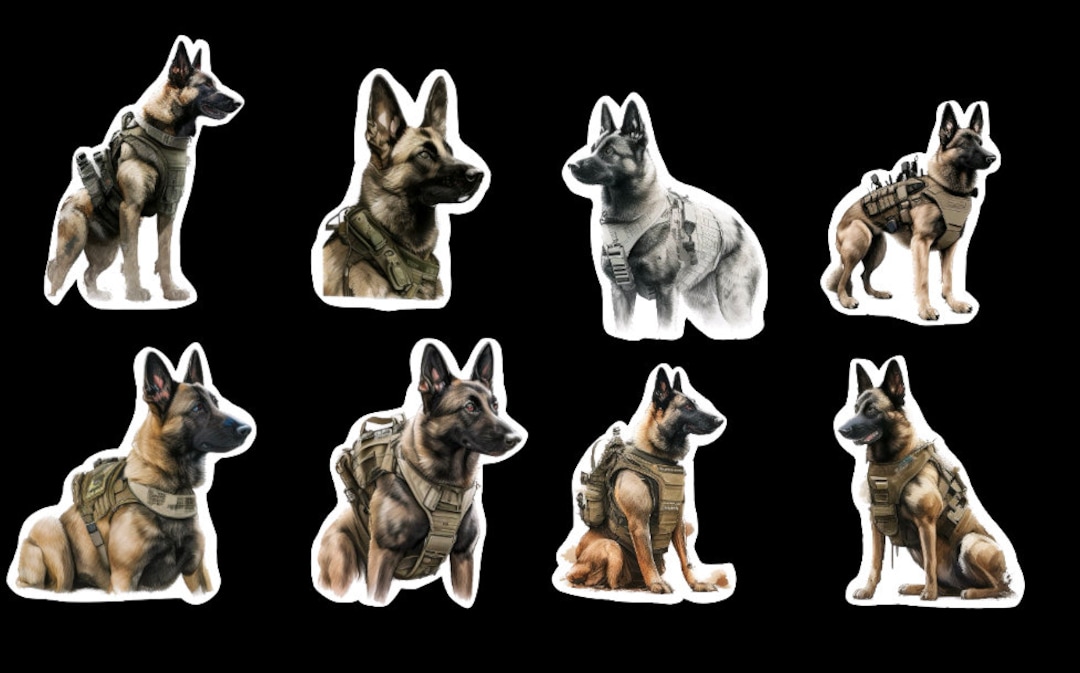 Belgian Malinois Set of 24 Stickers, Sticker, Journal Sticker, Die Cut ...