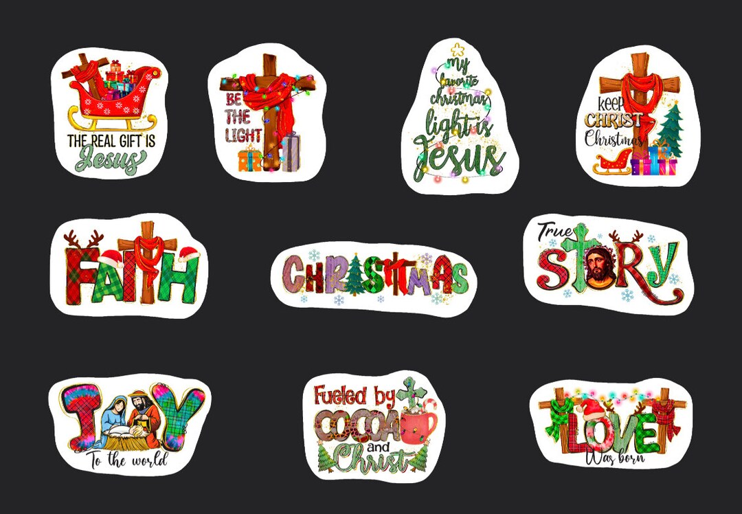 Christmas Jesus Sayings Sticker, Set of 20 Stickers, Journal Sticker ...