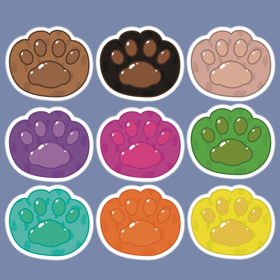 Cat Paw Stickers, Set of 19 Stickers, Journal Sticker, Die Cut Sticker ...
