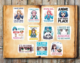 Vibrant Anime Die-cut Sticker Set | Japanese Culture & Gaming Vinyl ...