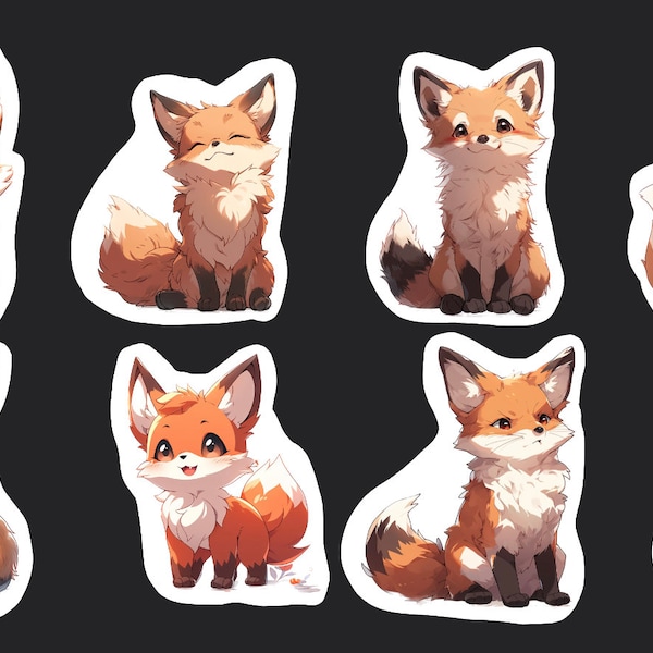 Anime Fox Stickers - Etsy