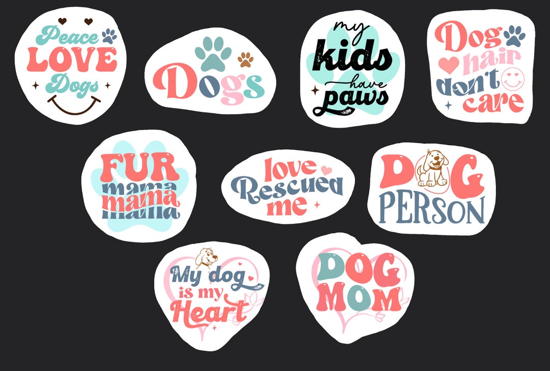 Dog Saying Stickers Set of 18 Stickers Journal Sticker Die - Etsy