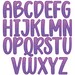 Purple Gold Foil Letters PNG , Foil Font SVG Alphabet Font for Digital ...