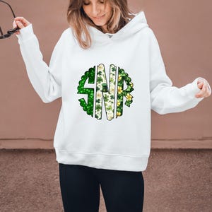 St Patrick Scalloped Monogram Letters PNG, Clover Clipart Alphabet Font ...