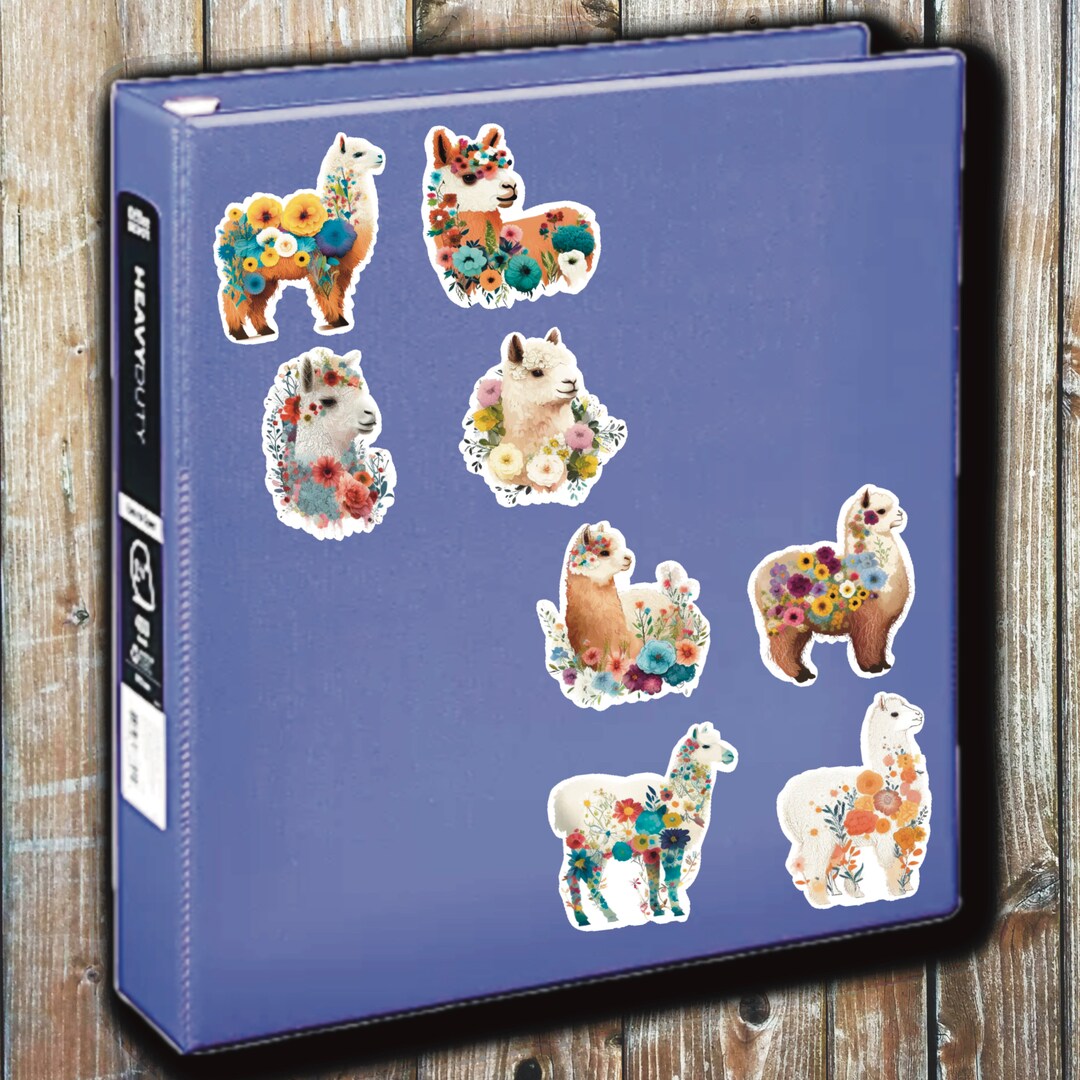 Llama, Set of 24 Stickers, Sticker, Journal Sticker, Die Cut Sticker ...