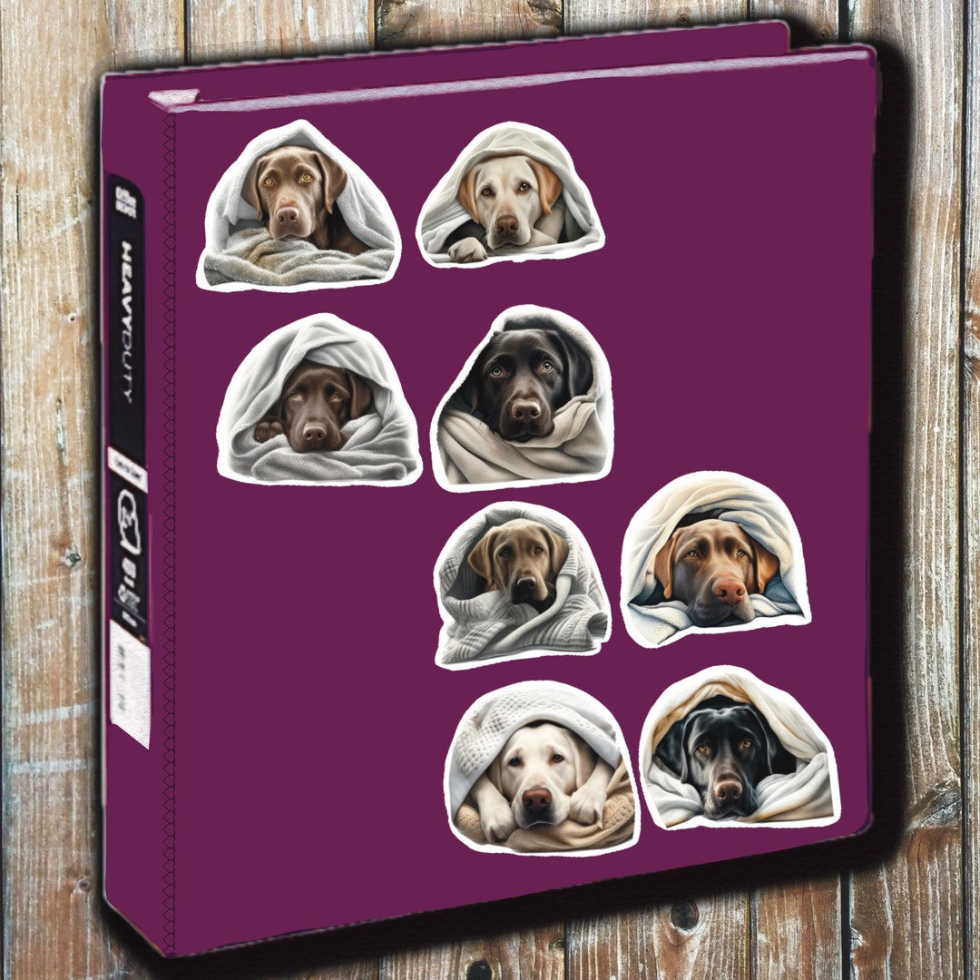 Labrador in Blanket Stickers, Watercolor Dog Stickers (set of 24) - Etsy