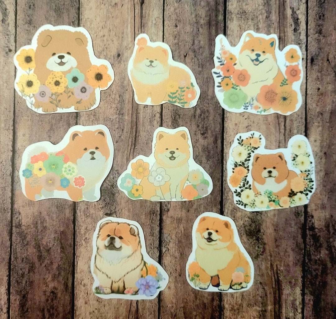 Chow Chow Dog, Set of 24 Stickers, Sticker, Journal Sticker, Die Cut ...