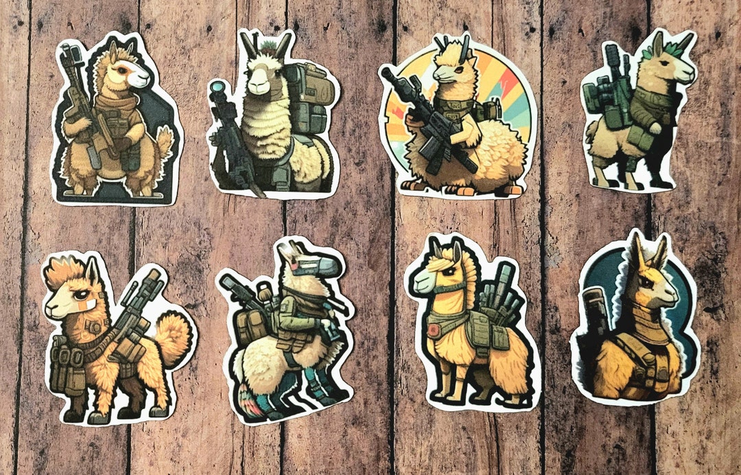Llama Set of 24 Stickers, Sticker, Journal Sticker, Die Cut Sticker ...