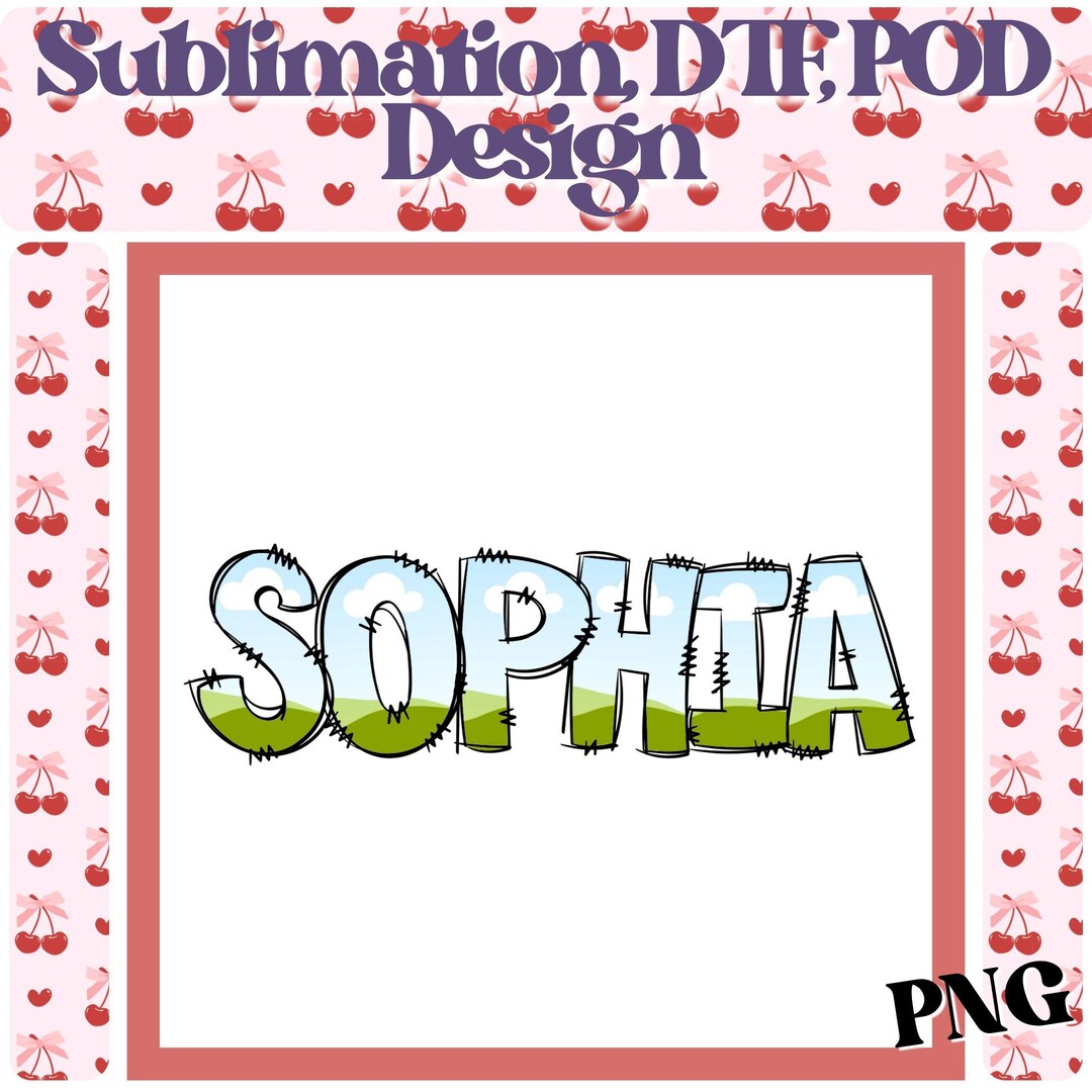 Sophia Doodle Letters Png With Doodle Outline, Name Clipart Alphabet ...