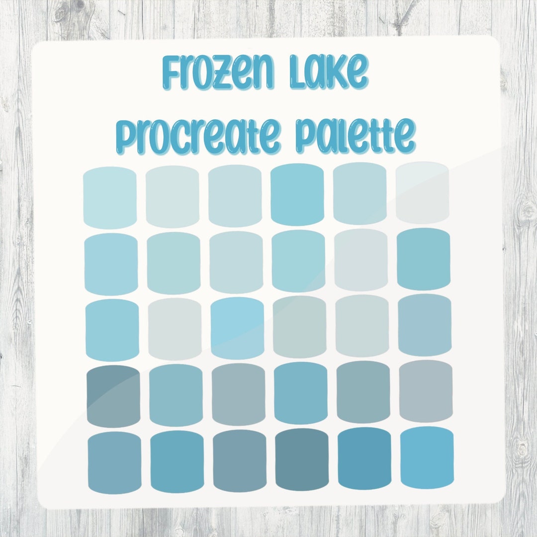 Frozen Lake Procreate Color Palette, 30 Color Palette, Complimentary Colors, Digital Art, Color ...