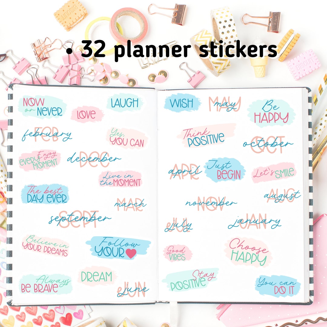 Planner Stickers, Saying Stickers, Organizer Stickers, 32 Stickers ...
