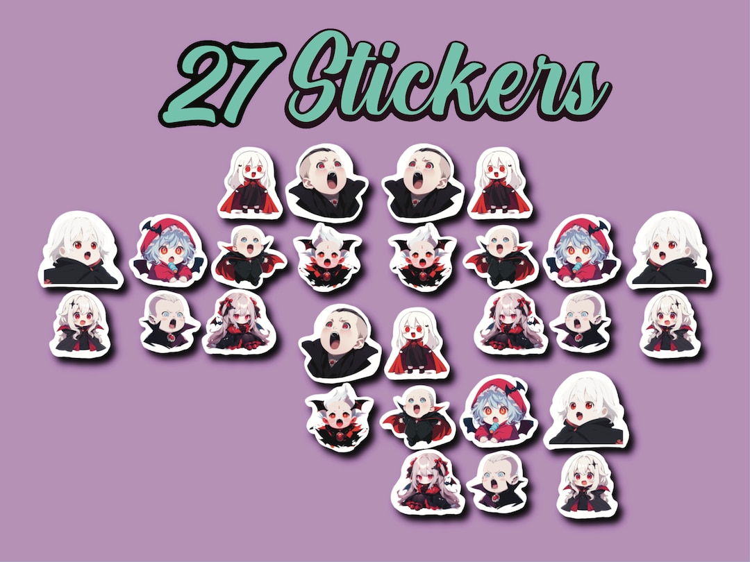 Anime Baby Vampire Stickers, Set of 27 Stickers, Journal Sticker, Die ...