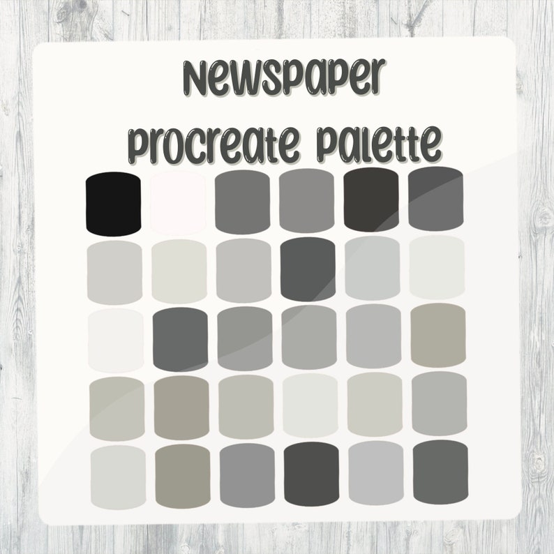 Newspaper Tone Procreate Color Palette, 30 Color Palette, Complimentary ...