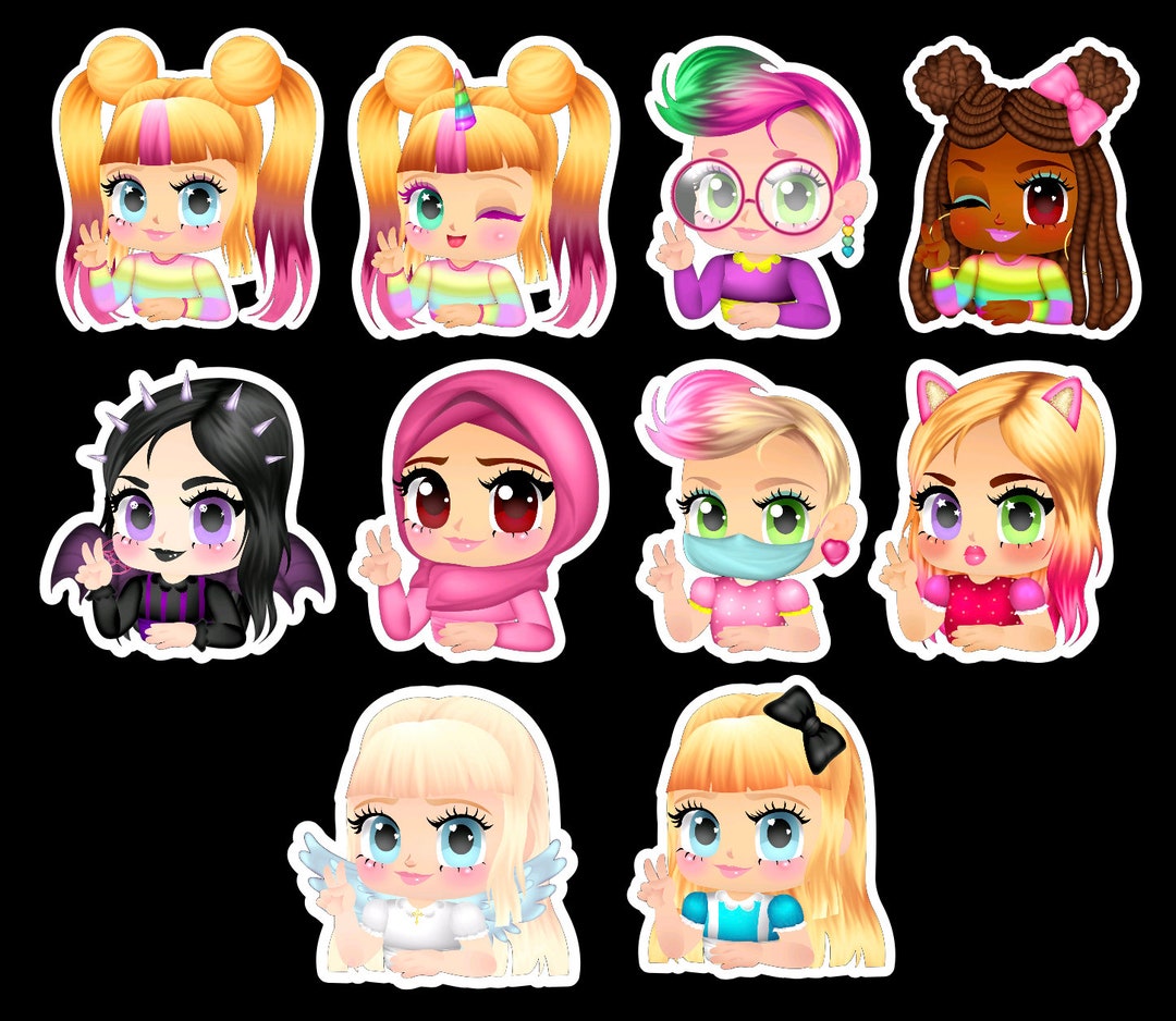 Avatar Girls Set of 20 Stickers, Sticker, Journal Sticker, Die Cut ...