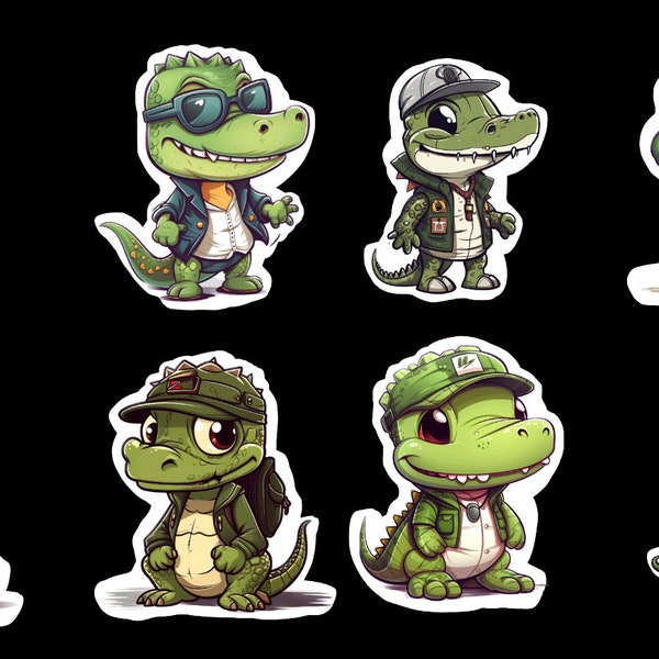 Crocodile Stickers - Etsy