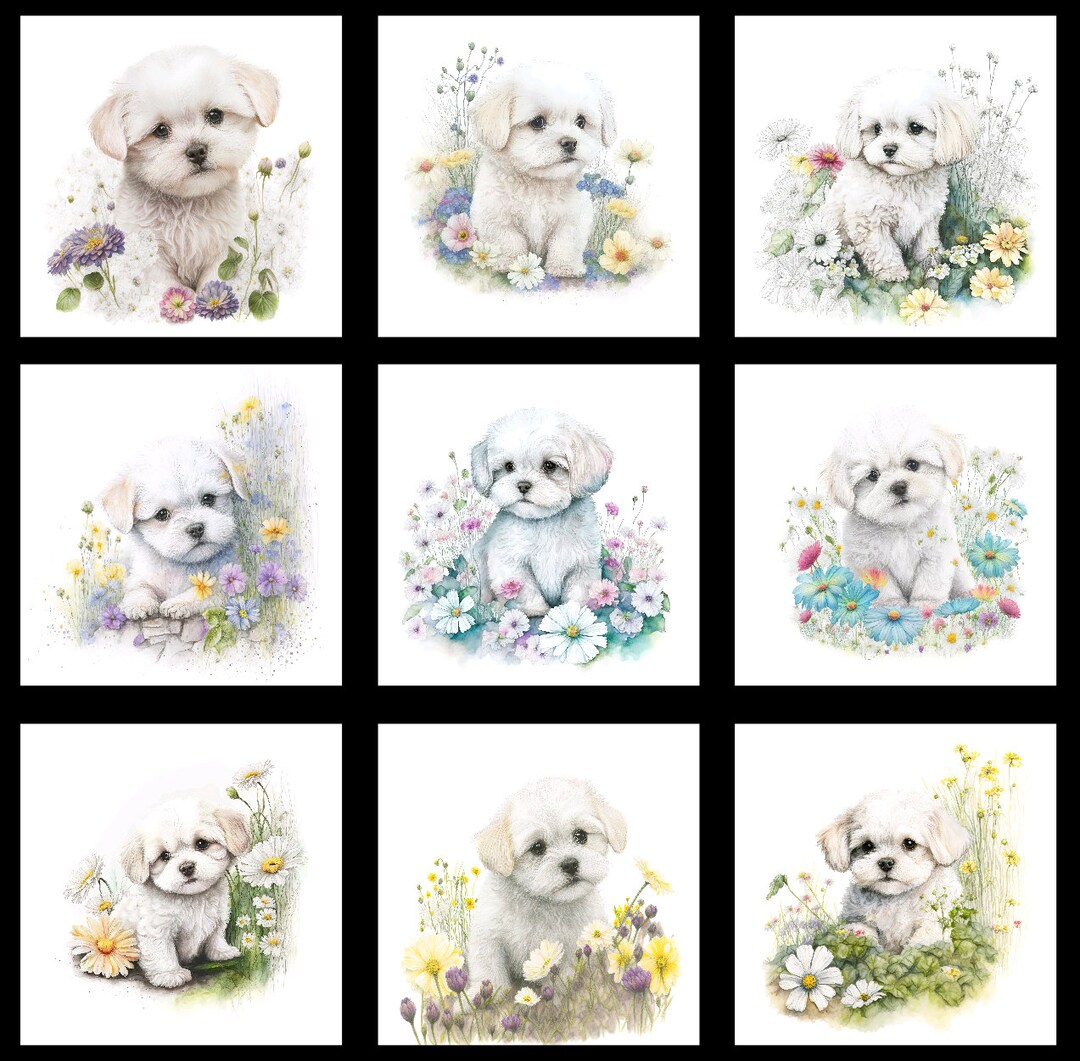 Maltese, Set of 27 Stickers, Sticker, Journal Sticker, Die Cut Stickers ...