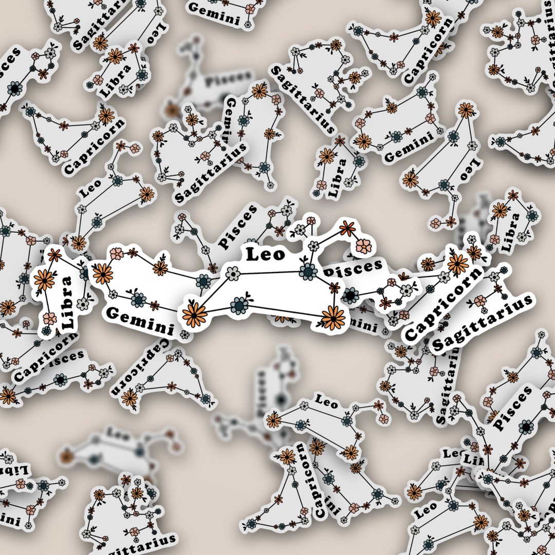 Zodiac Sign Stickers, Set of 36 Stickers, Sticker, Journal Sticker, Die ...