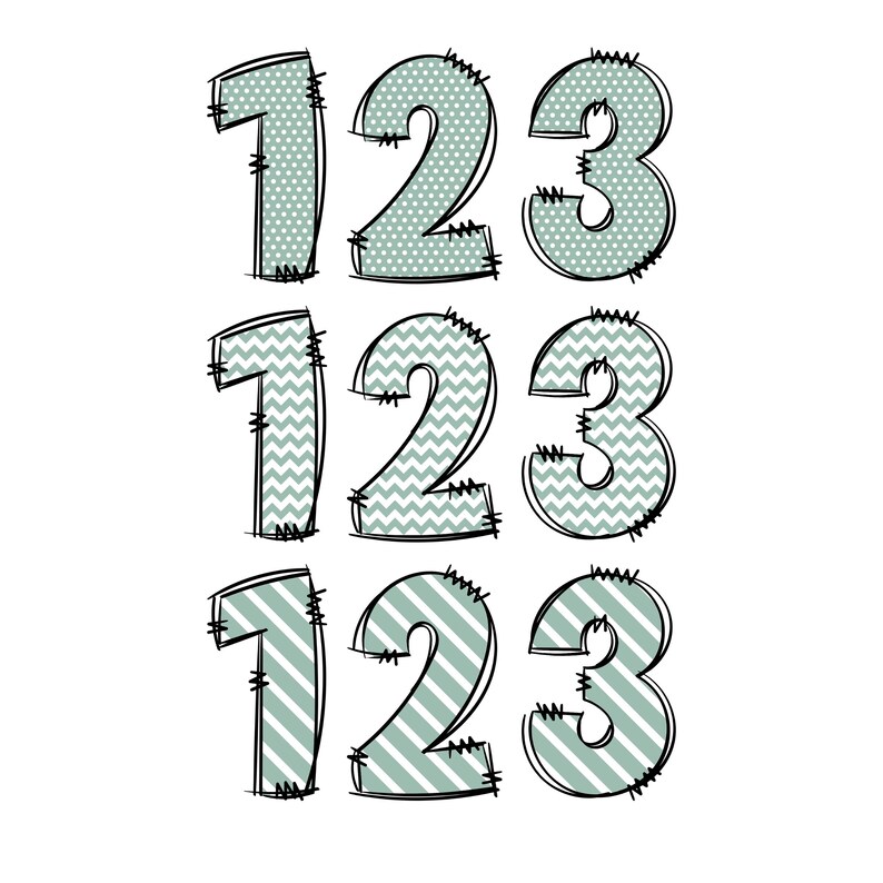 Sage Doodle Letters PNG With Doodle Outline, Swiss Dot Clipart Alphabet ...