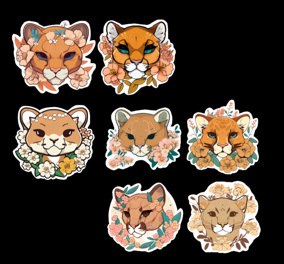 Jaguar, Set of 21 Sticker, Sticker, Journal Sticker, Die Cut Stickers ...